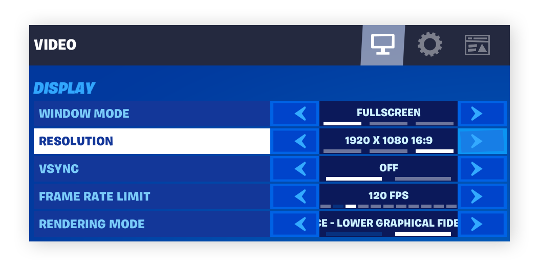 Paramètres Fortnite pour booster la qualité graphique